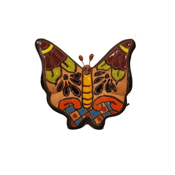Mexican | Wall Decor | Mexican Wall Butterfly Mariposa Mexican Pottery ...